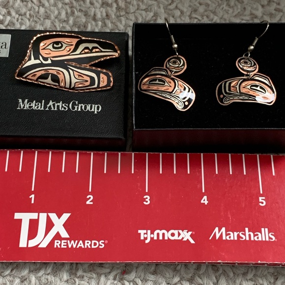 Metal Arts Group | Jewelry | Alaska Native Art Copper Raven Brooch ...